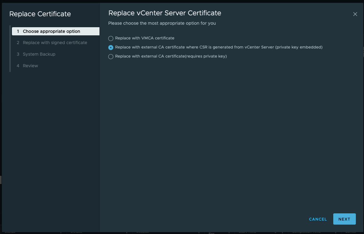 KB - VMWARE001: How to replace a vCenter (vSphere) Server Machine SSL Certificate from self ...